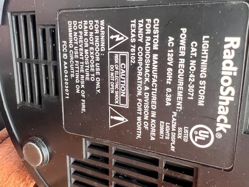 RadioShack Lightning Storm Plasma Globe 42-3071 Works See Video | eBay