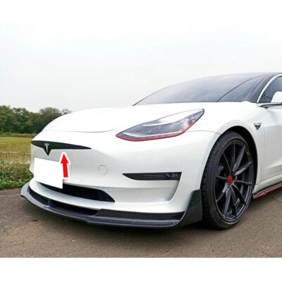 For Tesla Model 3 4DR Fastback Front Grille Look Sticker Matte Black ...