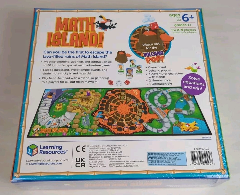 Learning Resources Math Island Addition And Subtraction Game Ages 6 ...