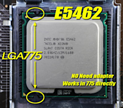 Intel Xeon E5462 LGA775 =(Core 2 Quad Q9550) more powerful (FSB 1600 ...