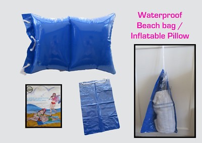 Inflatable Beach Bag Waterproof Plastic Shoulder Strap Blow Up Holiday ...