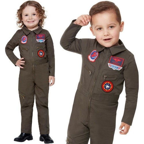 Toddler Officially Licensed Top Gun Fancy Dress Costume Pilot Outfit by ...