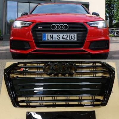 For Audi A4 S4 2015+ B9 front grille radiator grille in S4 black | eBay UK