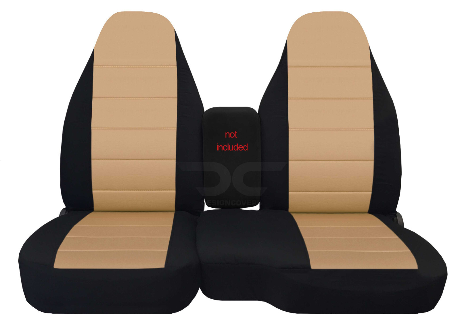 Designcovers Fits 1998-2003 Ford Ranger 60-40 Hi Back Seats Black Tan ...