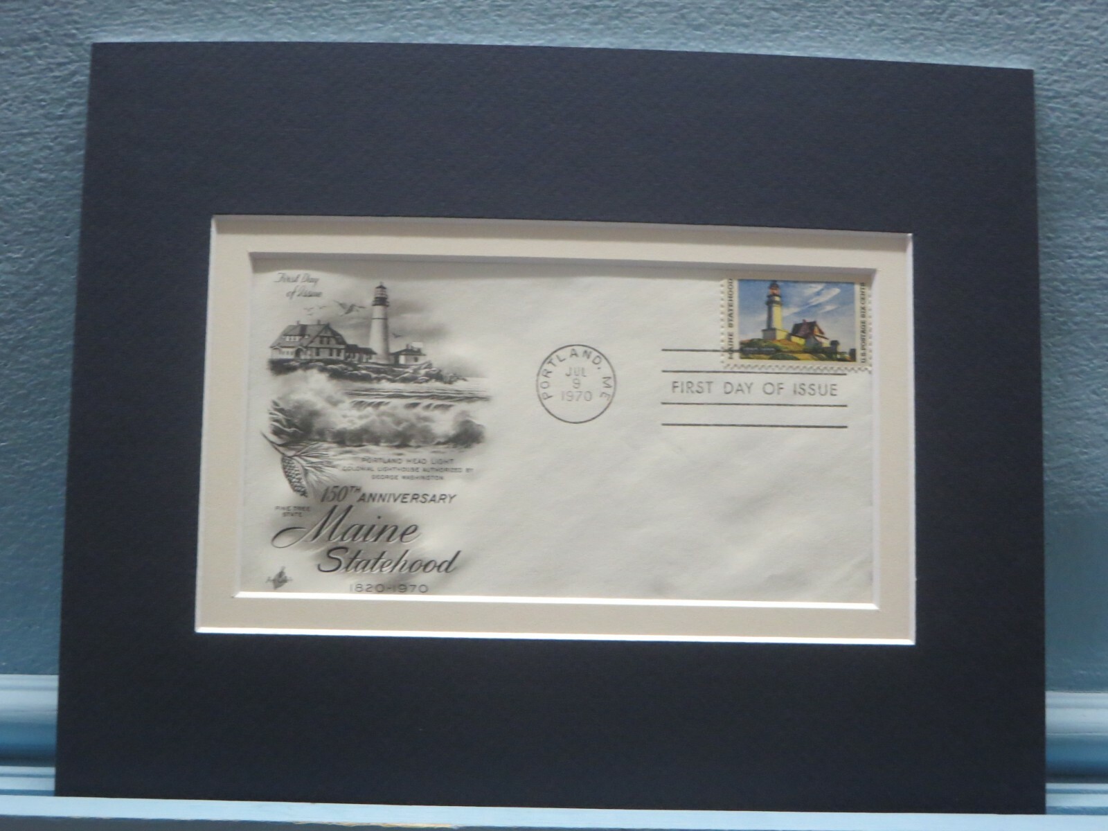 Maine and the First Day Cover of the stamp issued for Maine Statehood ...