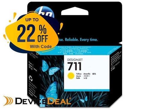 Hewlett Packard 711 YELLOW INK CARTRIDGE 29-ML FOR DESIGNJET T120, T520 ...