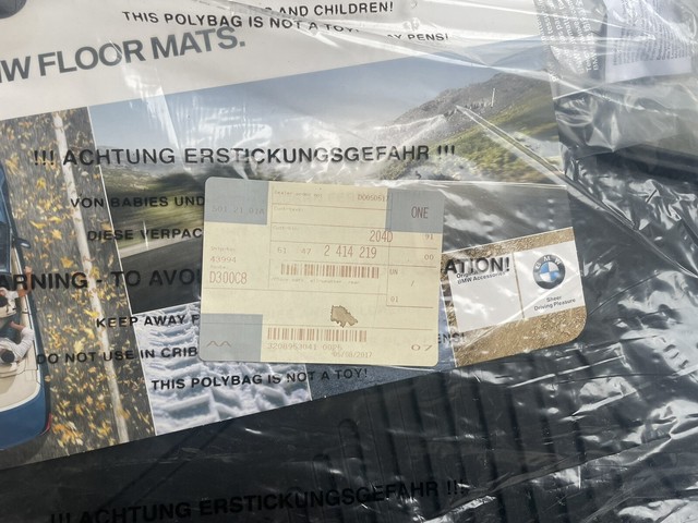 Genuine BMW All Weather Floor Mats - Rear 51472414219 for sale online ...