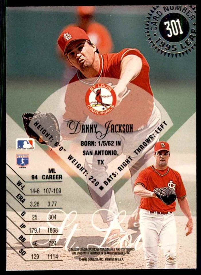 1995 Leaf Danny Jackson Baseball Cards #301 | eBay