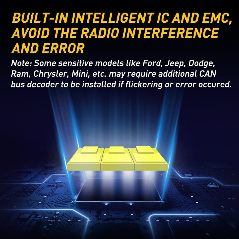 AUXITO H4 9003 High Low Beam LED Headlight Kit Bulbs 24000LM HID WHITE ...