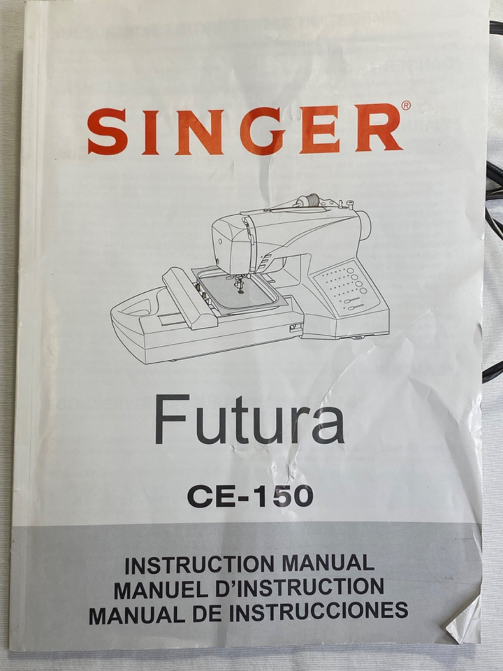 SINGER FUTURA CE-150 EMBROIDERY SEWING MACHINE W/INSTRUCTION BOOK | eBay
