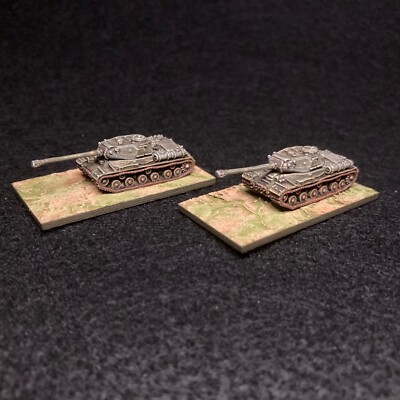 2x PAINTED GHQ 6mm 1/285 Micro Armour Russian IS-2 TANKS - WWII • 06H ...
