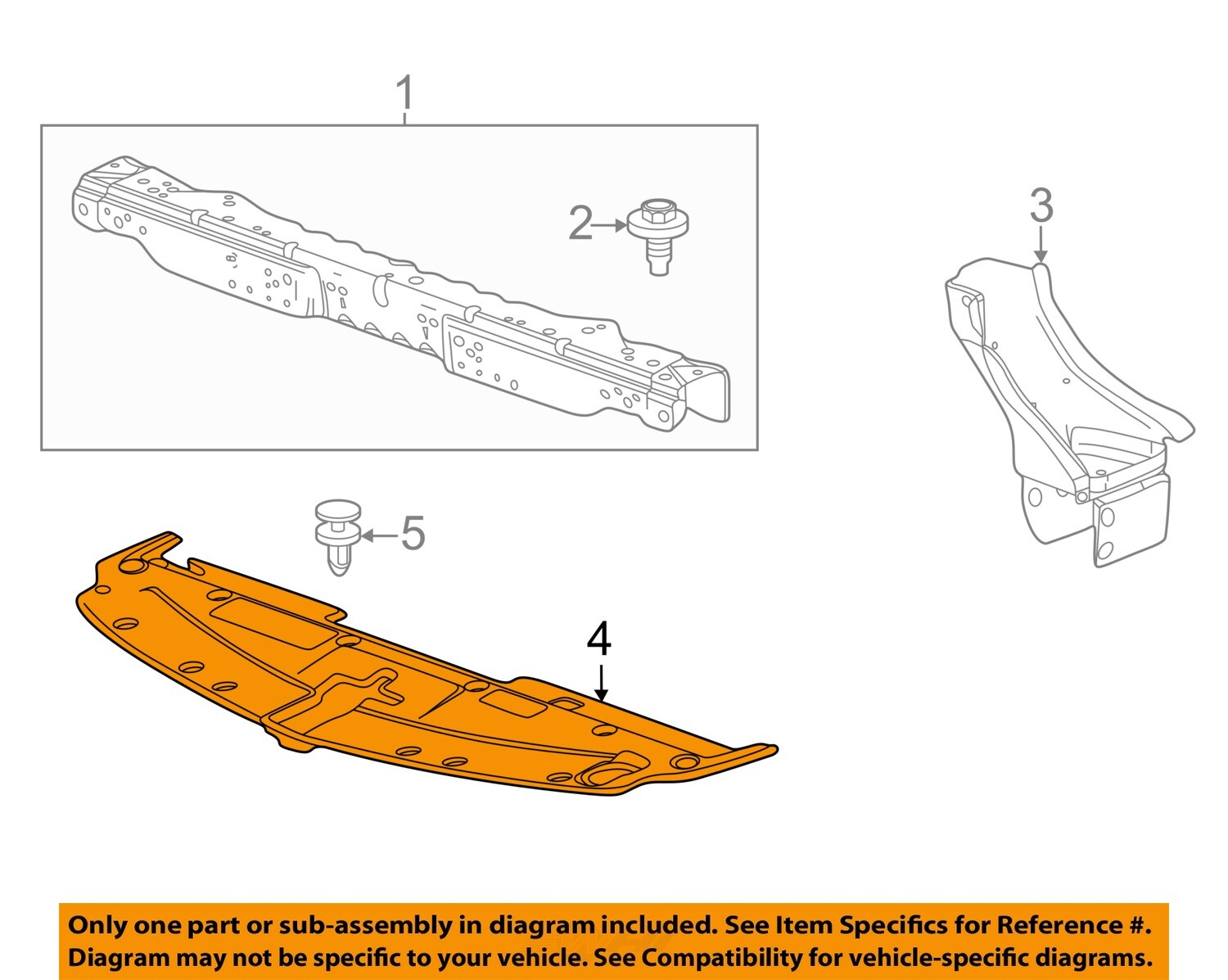 GM OEM 11-15 Volt Radiator Support Splash Shields-Upper Deflector ...