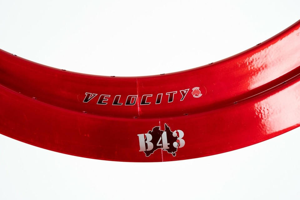 NOS PAIR VELOCITY B43 CLINCHER RIM 28" 36H HOLES AERO FIXIE SINGLE ...