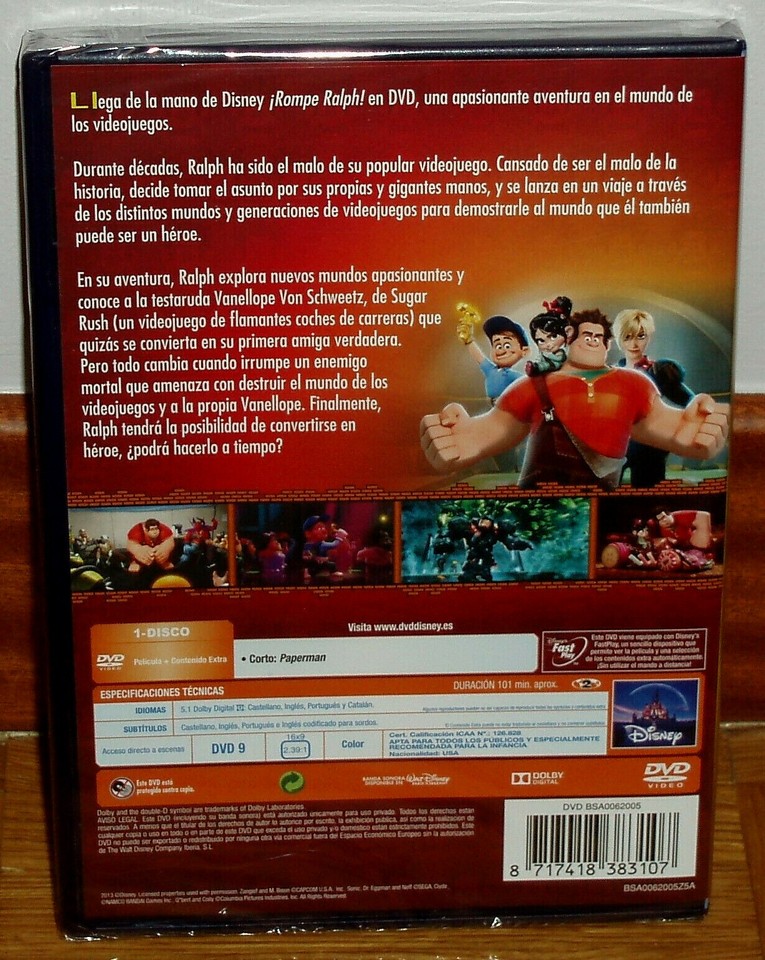 Ralph Breaks The Internet DVD Disney Classic 54 New Sealed Animation R2 ...