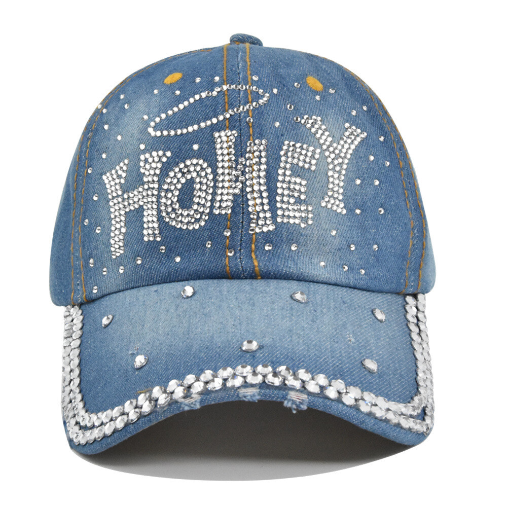 Casual Cowboy Velvet Baseball Cap With Heart-shaped Five-pointed Star ...