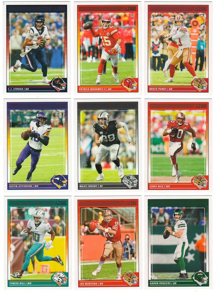 2024 Score Football Card Complete Master Set 500 Insert Base Maye ...