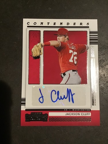 2021 Contenders Baseball Jackson Cluff Autograph Washington Nationals ...
