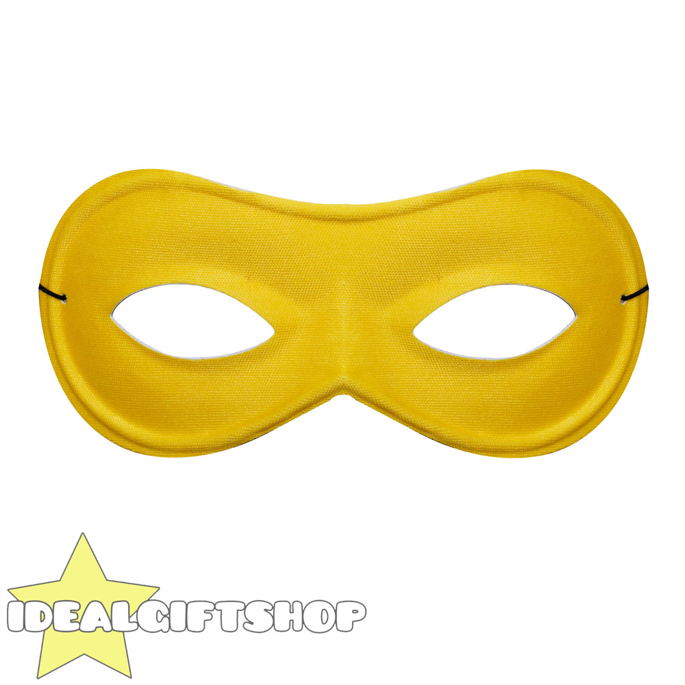 YELLOW EYE MASK BURGLAR SUPERHERO FANCY DRESS COSTUME ACCESSORY | eBay