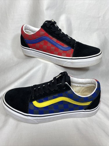 Vans Multi Checkered Old Skool 500714 Skater Shoes SZ Men 6 Wm 7.5 ...