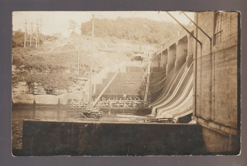 Rapidan MINNESOTA RPPC 1910 DAM CONSTRUCTION nr Mankato FLOOD DESTROYED ...