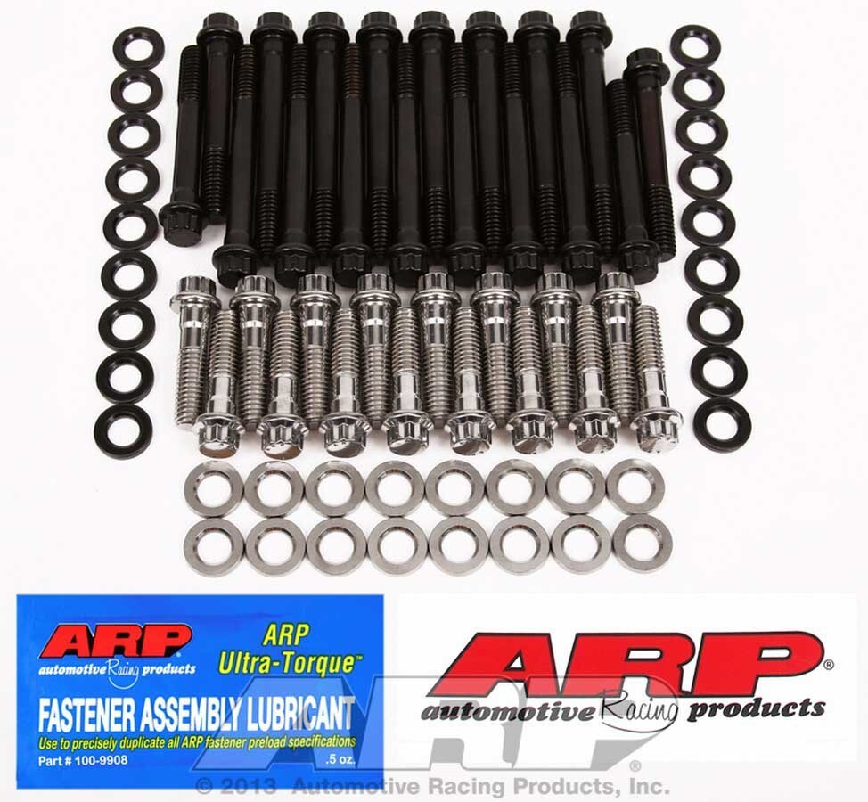ARP SBC Head Bolt Kit 12pt High Perf. Chromoly Black Small Block Chevy ...