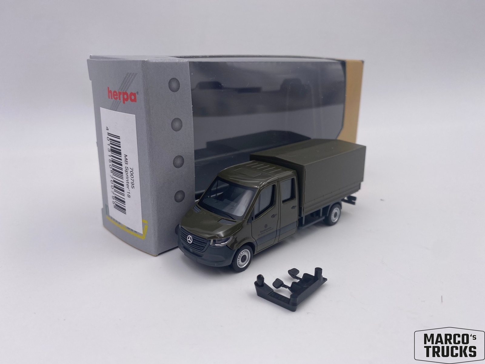 Herpa Mercedes-Benz Sprinter `18 Doppelkabine "Bundeswehr" 700795 - 1: ...