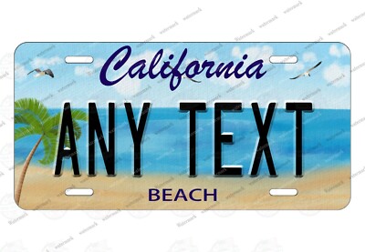 California State Beach Customized License Plate Tag For Car ATV Bike ...
