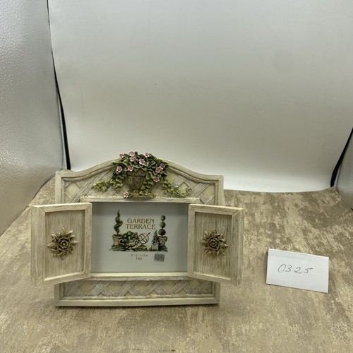 Figi Photo Picture Frame Garden Terrace W/Doors That Open Hand Painted ...