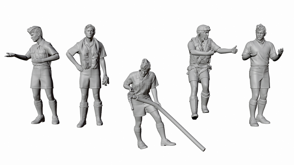 WWII RAF - Malta - Spitfire Pilot - Ground Crew - 5 Figure Set | eBay