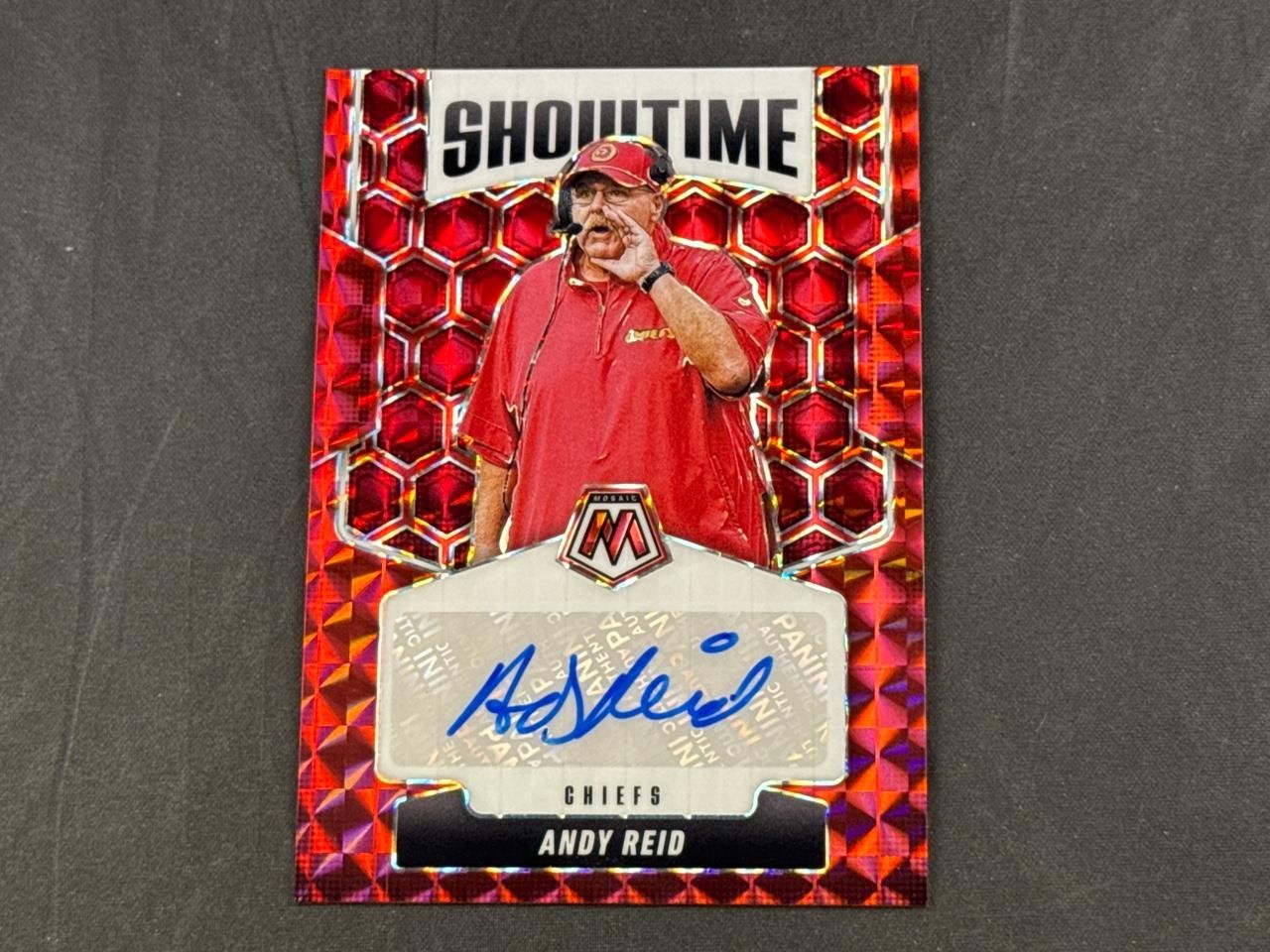 2025 Panini Mosaic - Showtime Signatures Andy Reid #SOS-ARE Red Prizm ...