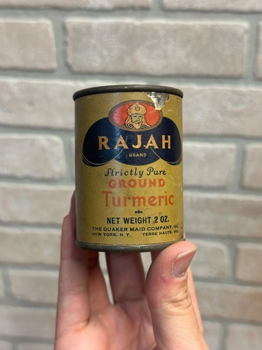 Vintage 1900s Rajah Turmeric Quaker Maid Co Spice Tin Advertising | eBay