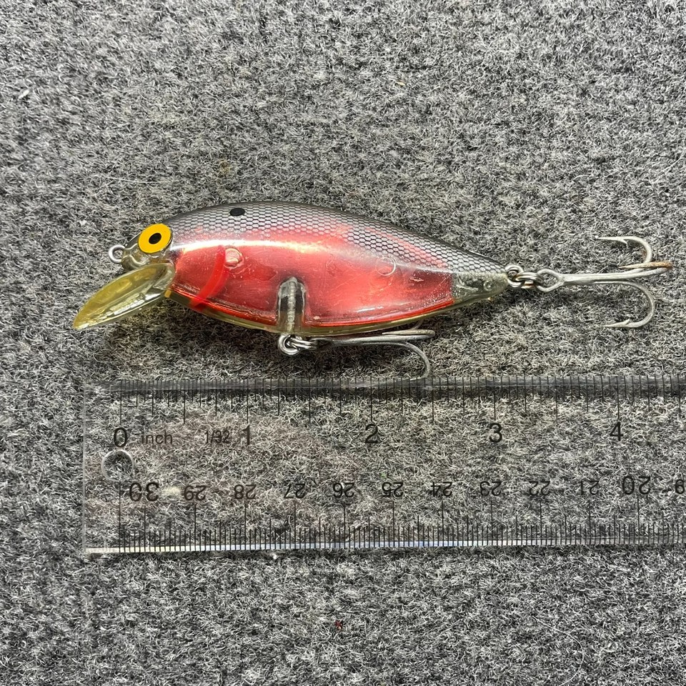 Bomber Speed Shad Vintage Screw Tail Crankbait 3" - 4SRD Red RD | eBay