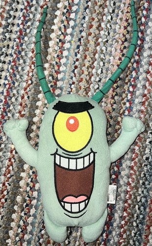 Nickelodeon Spongebob Squarepants Plush Plankton 8" 2013 Pose able ...