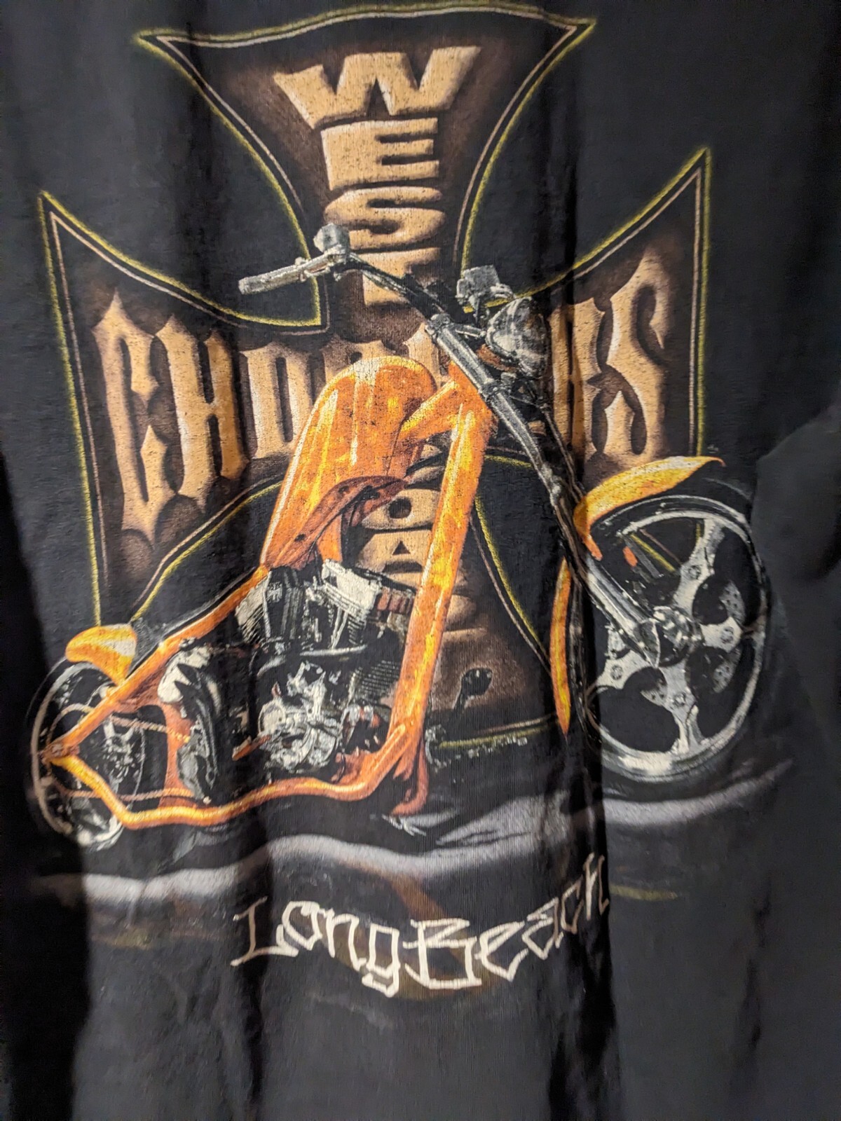 Vintage 90s West Coast Choppers Motorcycle Black Larg… - Gem