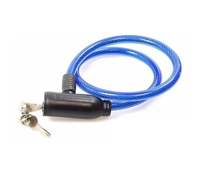 2 KEY BIKE LOCK CYCLE BICYCLE STEEL CABLE PADLOCK EXTRA STRONG SECURITY ...