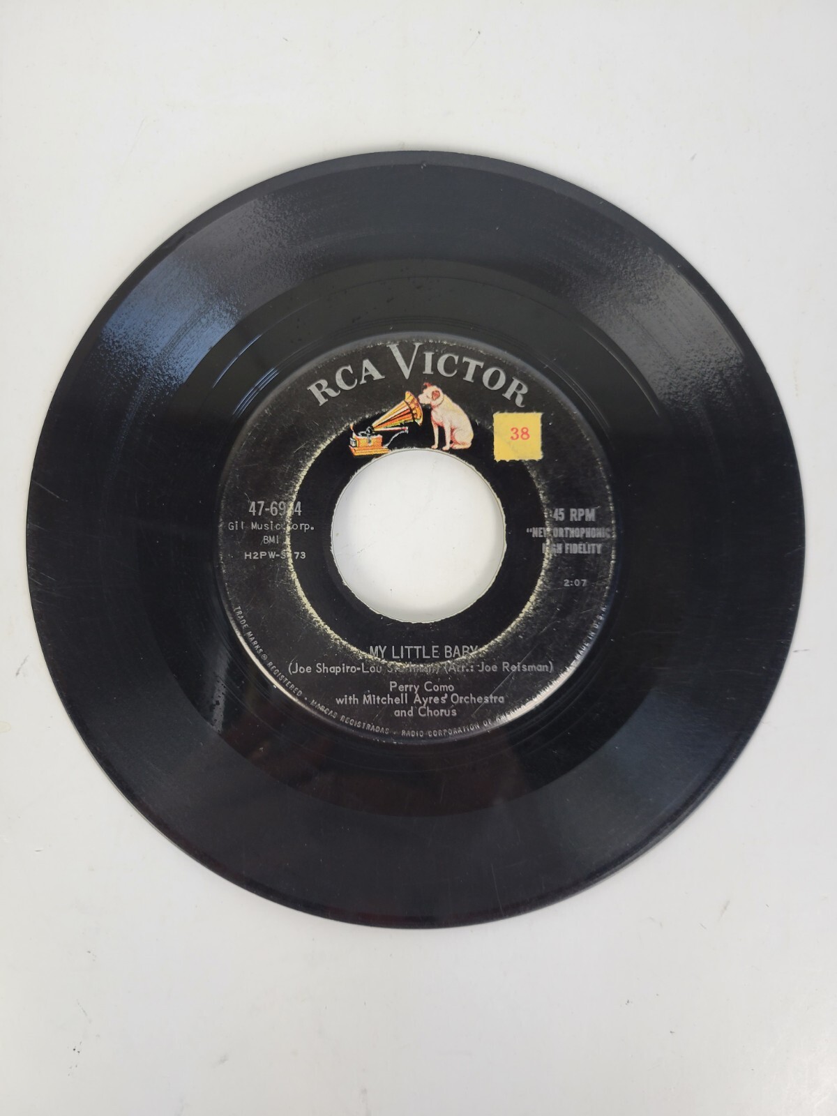 Perry Como The Girl With The Golden Braids/My Little Baby Vinyl Record ...