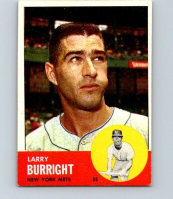 1963 TOPPS BASEBALL #174 LARRY BURRIGHT MID GRADE HY | eBay