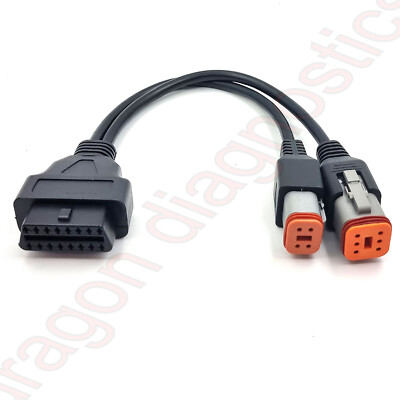 OBD connector Fits Harley Davidson 4 + 6 pin cable compatible with can ...