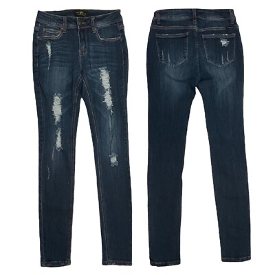 Hammer Jeans Distressed Skinny Denim Dark Wash 8.5" Rise 30" Inseam ...