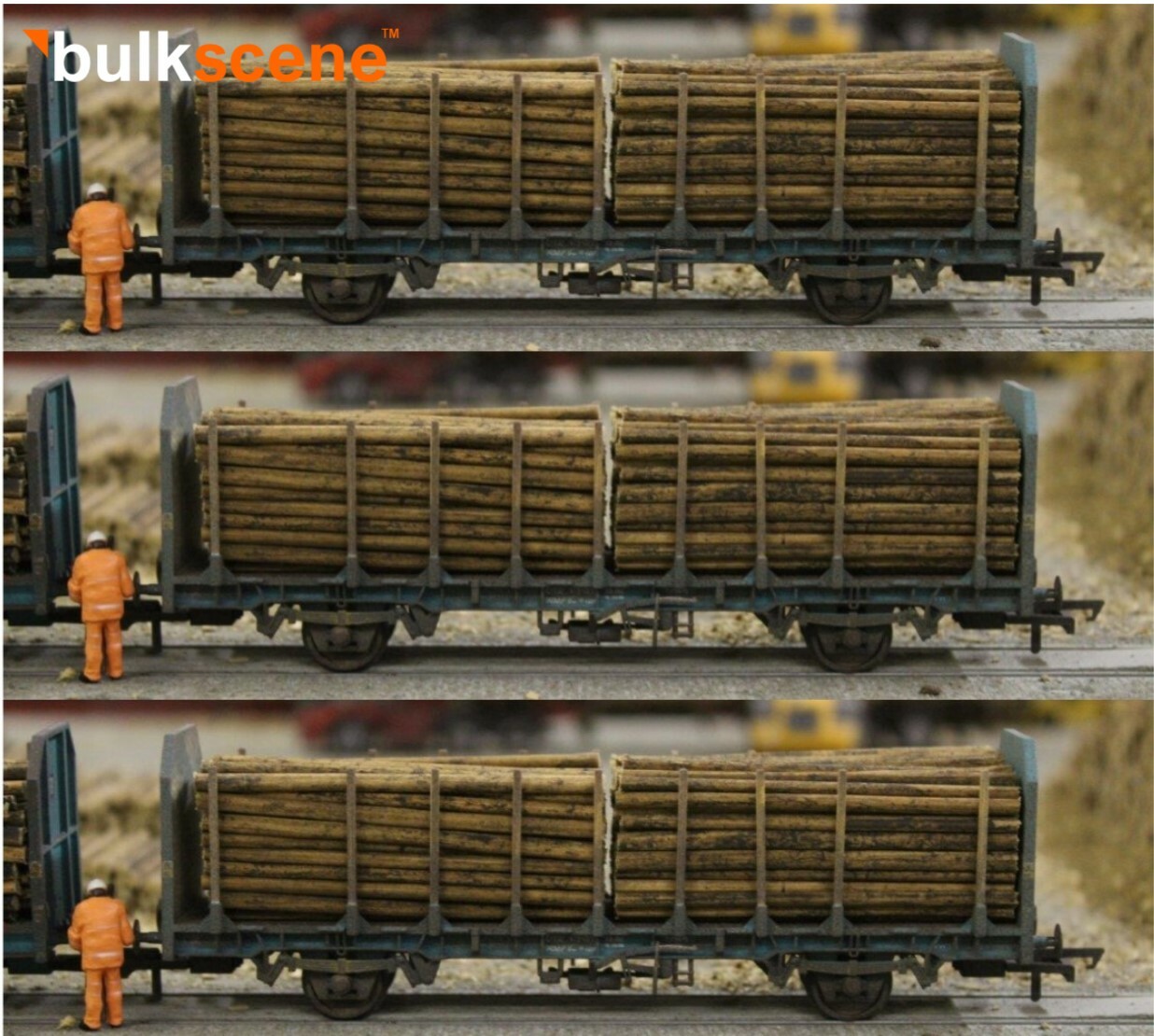 BULKSCENE - SMALL DIAMETER MODEL TIMBER LOGS FOR OO/HO GAUGE WAGONS ...