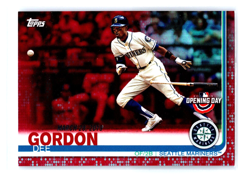 2019 Topps Opening Day Dee Gordon Red Foil Parallel #120 Seattle ...