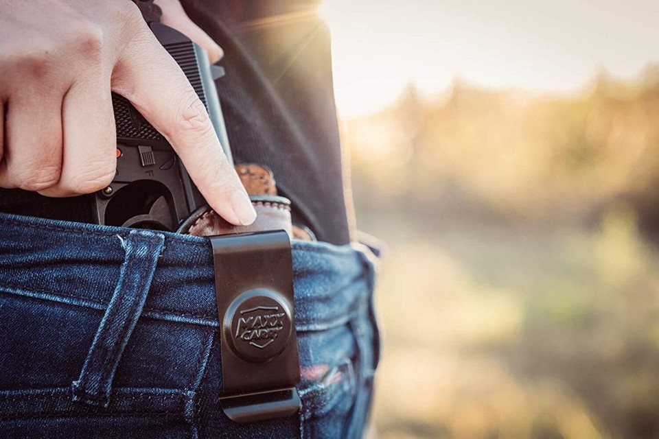 Max Carry Premium Black Leather IWB Gun Holster for Beretta 92FS/92X ...