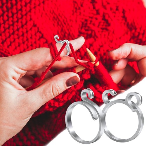 Adjustable Crochet Ring Crocheting Knitting Accessories Yarn Tension ...