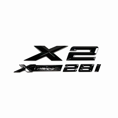for X2 Series Gloss Black Emblem X2+XDrive28i Number Letters Rear Trunk ...