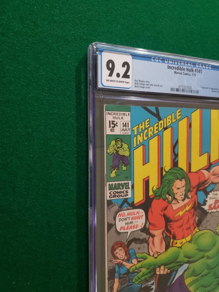 Incredible Hulk #141 CGC 9.2 OW/W 1971 Origin 1st Appearance of Doc ...