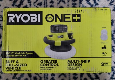 OOS RYOBI 18V 10 in. Variable Speed Orbit Buffer w/ 4Ah Batt & Charger ...