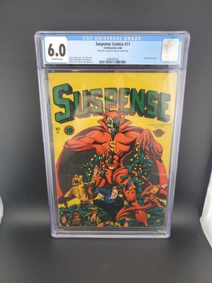 Suspense Comics #11 CGC 6.0 (1946) - L.B. Cole Pre-Code Horror! DEVIL 😈 ...