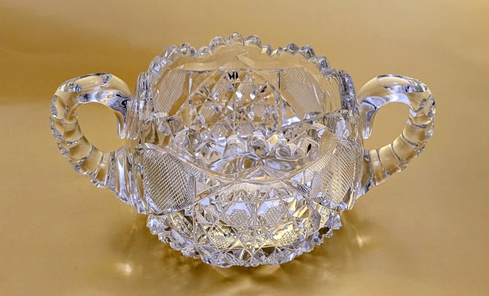 Beautiful Set Of American Brilliant Cut Crystal Cream And Sugar | eBay