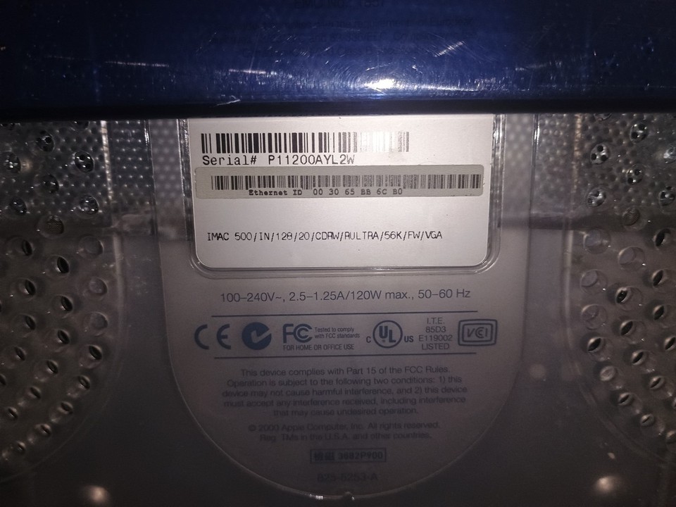 Vintage Apple iMac Translucent Blue 2000 | eBay