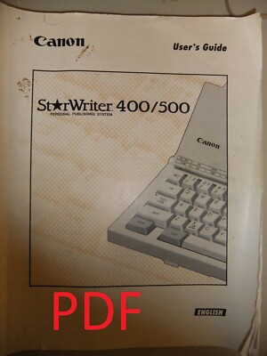 Typewriters & Word Processors - Canon Starwriter